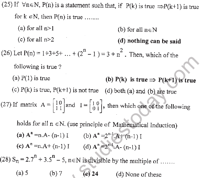 JEE Mathematics Binomial Theorem MCQs Set D with Answers